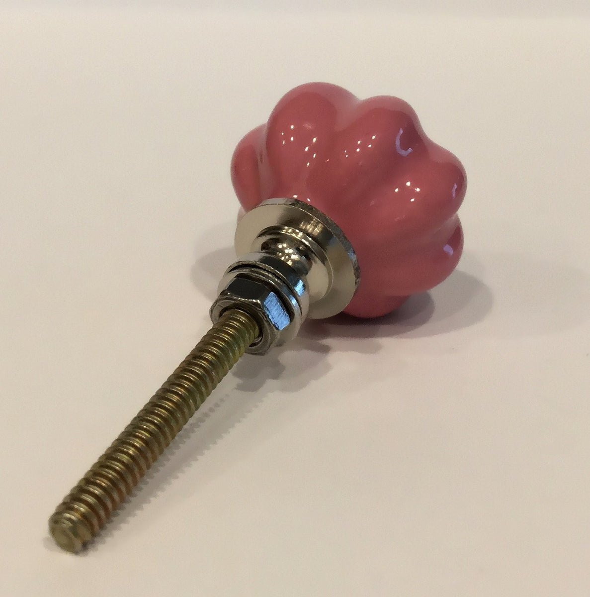 Small Scalloped Pink Cabinet Knobs Pulls Porcelain 1.0 Inch – Dwyer Home Collection