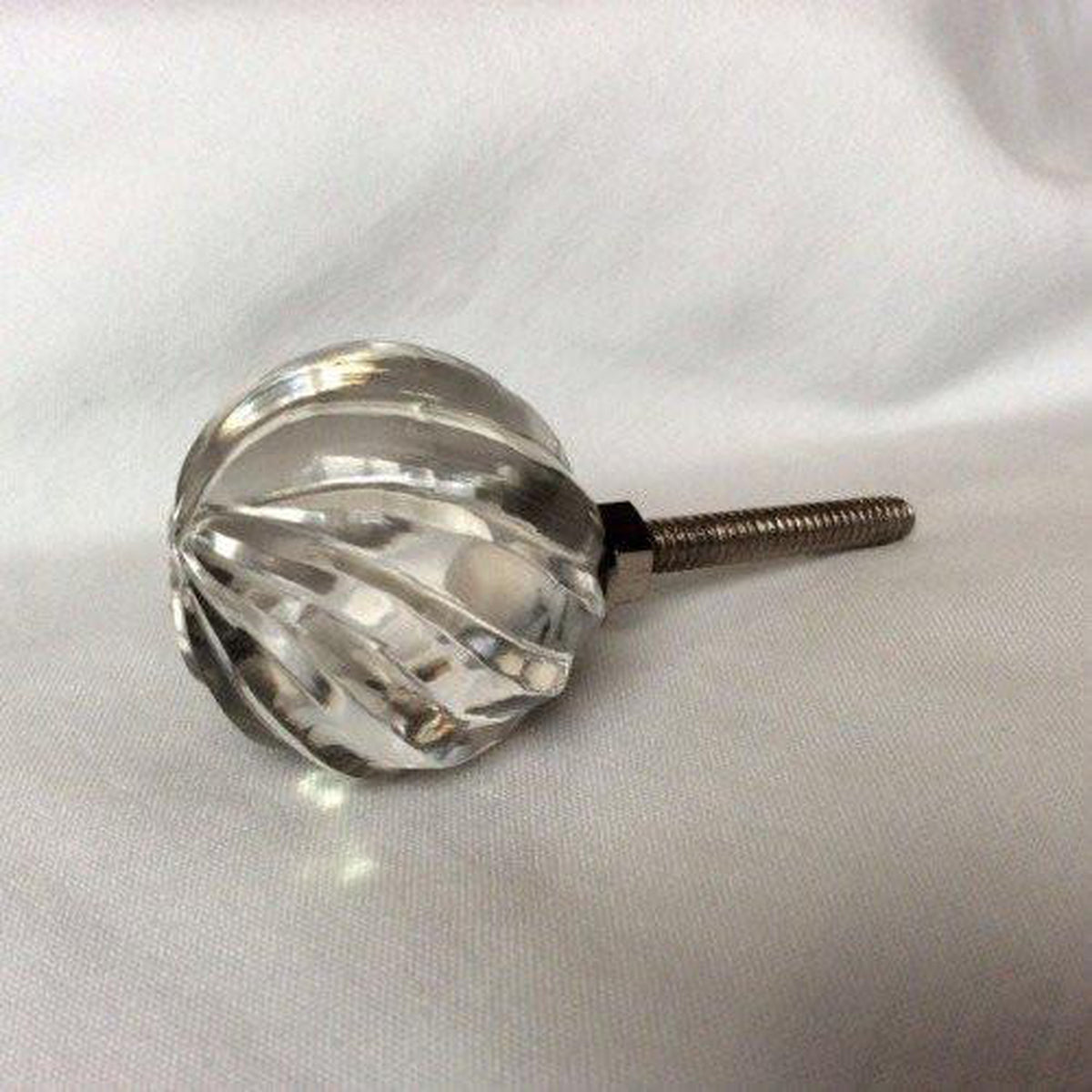 Swirled Clear Glass Cabinet Knobs Drawer Pulls 1 Inch – Dwyer Home Collection