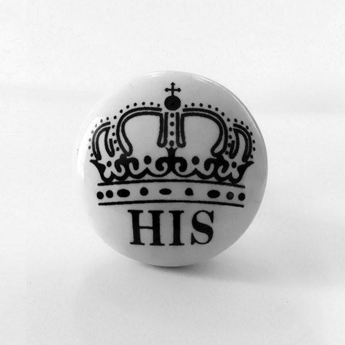 His and Her Crown Cabinet Knobs Pulls Porcelain 1.50 Inch – Dwyer Home ...